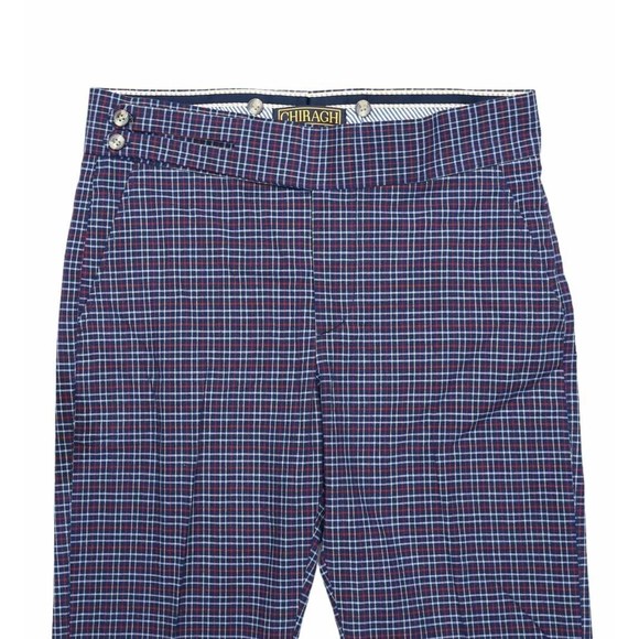 Chiragh Apparel | Pants | Mens Gurkha Pants Blue Red Beige Plaid Check ...
